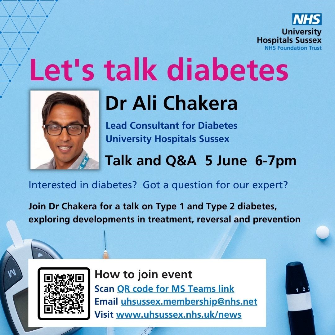 "Let's talk about diabetes" - join event at 6pm on Monday 5 June ...