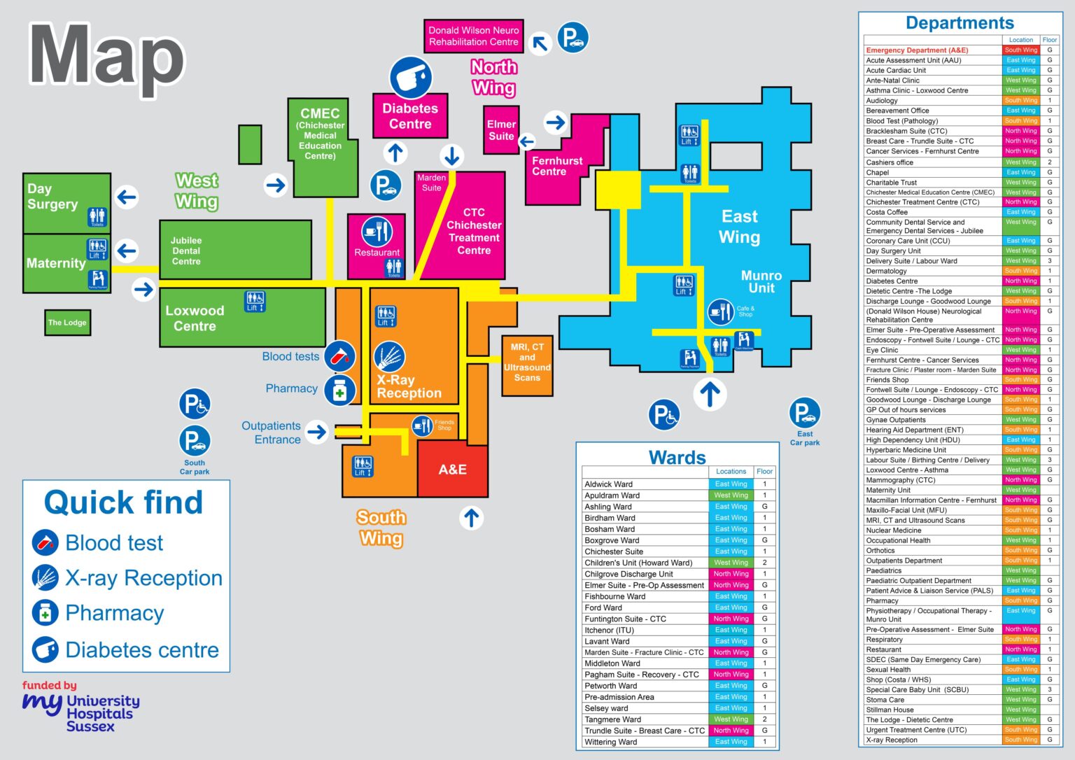 Maps of St Richard's - University Hospitals Sussex NHS Foundation Trust