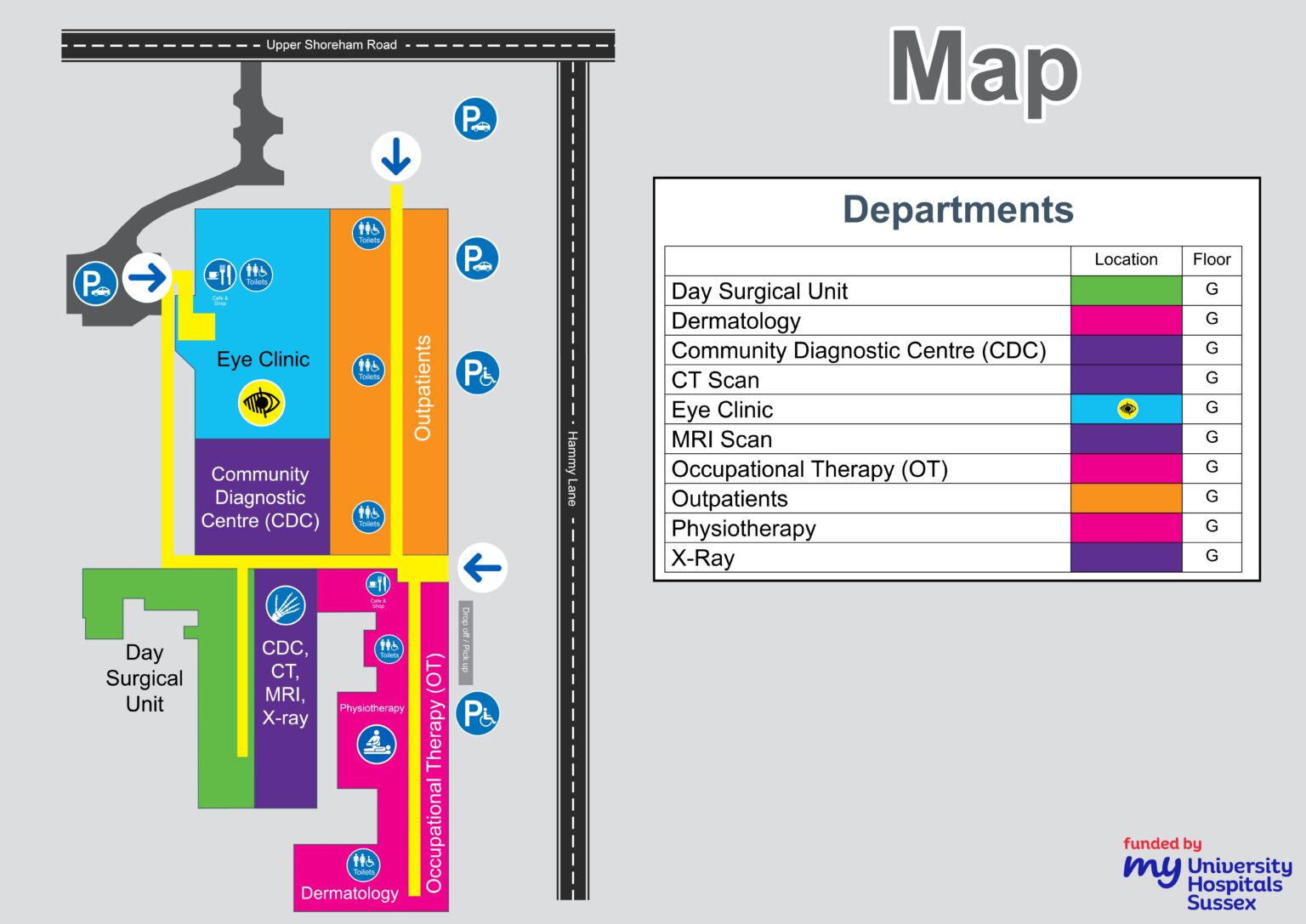 Maps of Southlands - University Hospitals Sussex NHS Foundation Trust