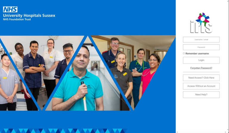 Change to iris Login - Removal of 'Request an Account' Button - University Hospitals Sussex NHS ...